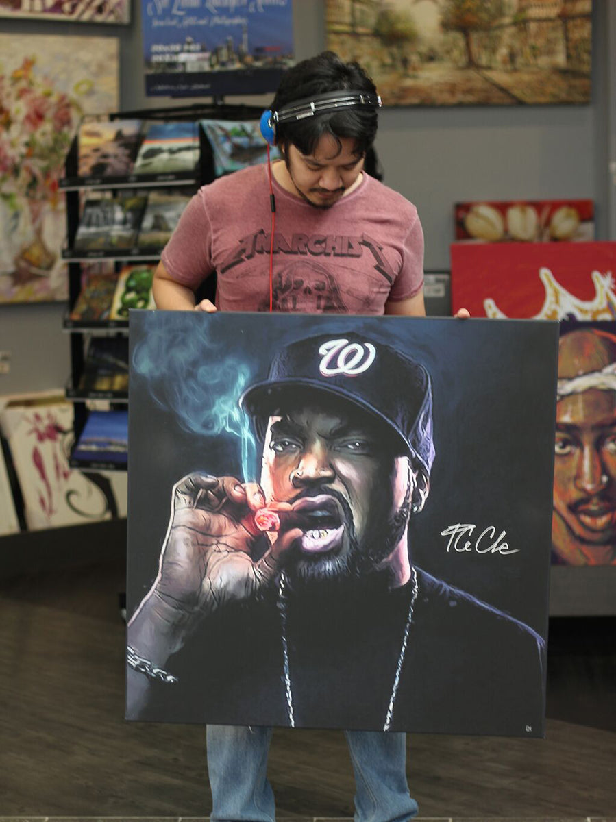 Ice Cube Artwork Printed On Museum Quality Canvas - Art Canvas NZ