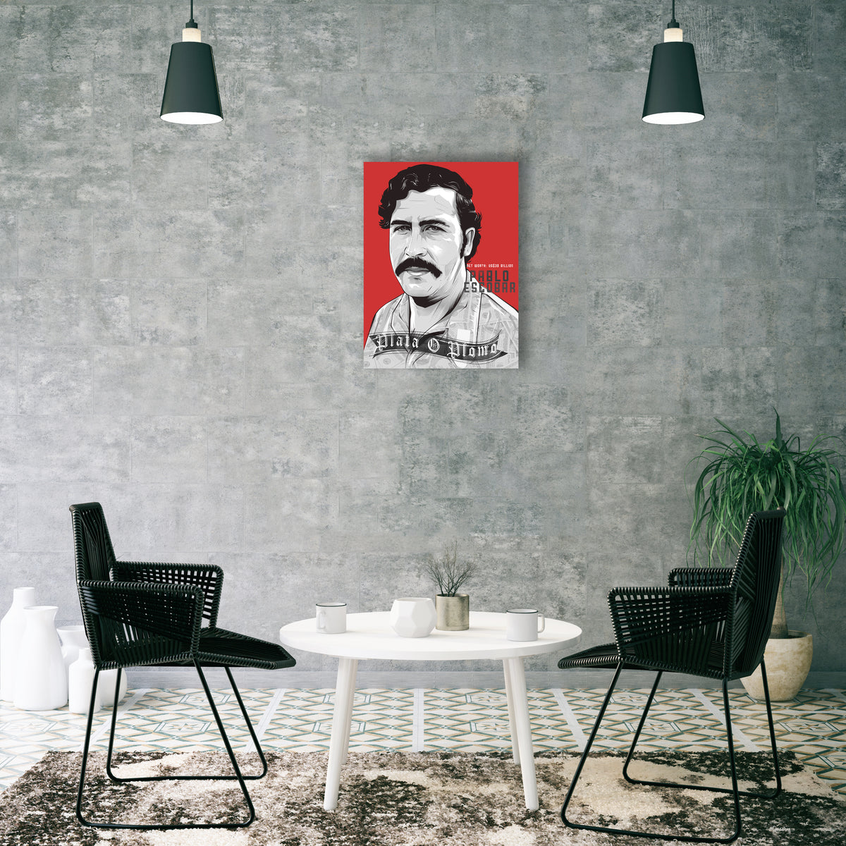 Pablo Escobar Artwork Printed On Museum Quality Canvas - Art Canvas NZ