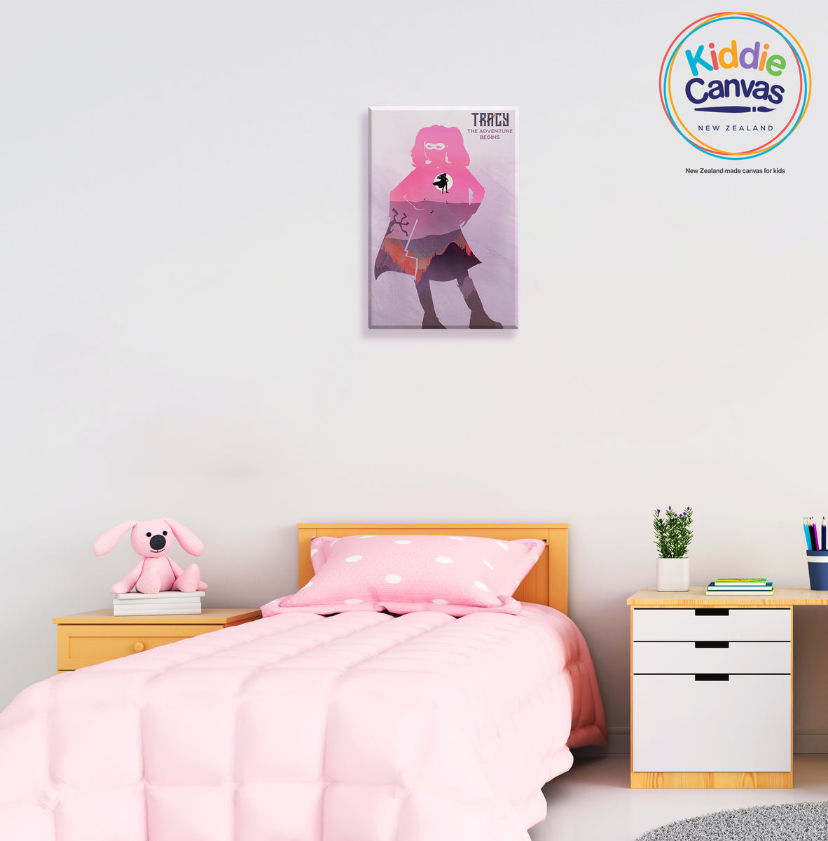 21. Superhero Tracy (personalized) Artwork - KIDS CANVAS - Art Canvas NZ